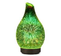 China 3D Glass 7 Color Fireworks Essential Oil Aroma Diffuser Humidifier for sale