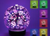 China 3D Ball Firework Glass Ultrasonic Essential Oil Air Aromatherapy Humidifier for sale