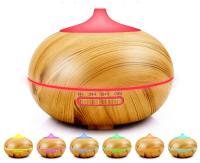 China 400ml Wood Grain Ultrasonic Humidifier Aromatherapy Timing Aroma Diffuser Led Light Air Purifier for sale