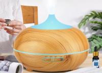 China 400ml Wood Grain Ultrasonic Humidifier Aromatherapy Timing Aroma Diffuser Led Light Air Purifier for sale