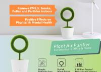 China USB Remove Air Pollutants Tabletop Green Plant Modeling Air Purifier For Office Home for sale