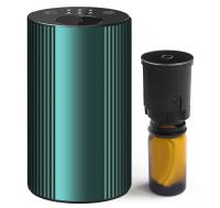 China Ultra Quiet Aluminum Alloy Aromatherapy Waterless Essential Oil Car Diffuser Nebulizer for sale