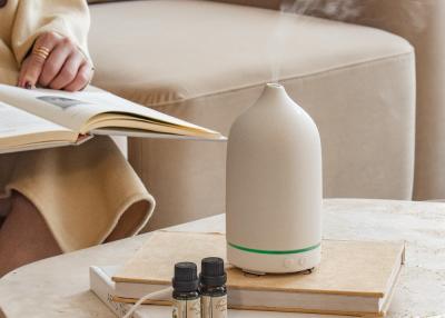 China 100ml Ultrasonic Atomizer Air Mist Humidifier Aromatherapy Essential Oil Diffuser With Ceramic Large Ceramic Humidifier for sale