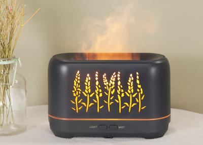 China 5V USB Essential Oil Wood Aroma Diffuser Hollow Lavender Flame Aroma Humidifier for sale