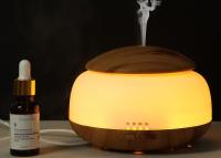 China Wood Grain Bamboo Table Ultrasonic Air Humidifier Night Light Room Essential Oil Diffuser for sale
