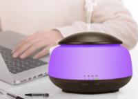 China Wood Grain Bamboo Table Ultrasonic Air Humidifier Night Light Room Essential Oil Diffuser for sale