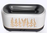 China 200ml Wood Grain Aromatherapy Machine Hollowed Lavender Flame Diffuser Humidifier for sale