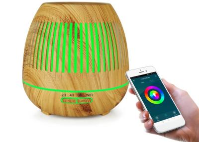 China 400ml WIFI Air Aromatherapy Machine Essential Oil Wood Grain Cold Fog Humidifier for sale