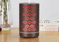 China 200ml Essential Oil Ultrasonic Home Aroma Diffuser Hollow Wood Grain Humidifier 7 LED Lights for sale