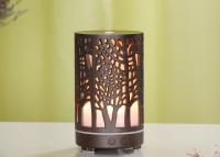 China 200mL Wood Grain Hollow Out Essential Oil Aroma Diffuser Humidifier Cool Mist for sale