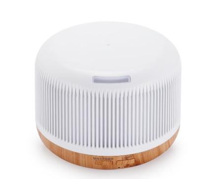 China Hollow Wood Aroma Diffuser 300ml Wood Grain Cool Mist Essential Oil Diffuser for sale