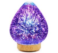 China Electric Ultrasonic 3D Glass Diffuser Essential Oil Cool Mist Humidifier Fragrance for sale