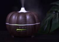 China 300ml Pumpkin Shaped Wood Grain Orange Ultrasonic Aroma Essential Oil Home Fragrance Diffuser for sale