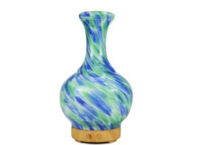 China 100ml Household Vase Aromatherapy Humidifier Colorful Light Glass Aroma Diffuser for sale
