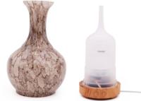 China 100ml Household Vase Aromatherapy Humidifier Colorful Light Glass Aroma Diffuser for sale