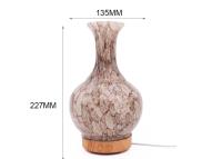China 100ml Household Vase Aromatherapy Humidifier Colorful Light Glass Aroma Diffuser for sale