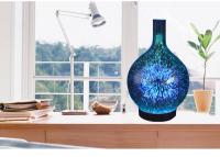China 3D Firework Glass Cover Humidifier Ultrasonic Air Aroma Difuser Essential Oil Diffuser for sale