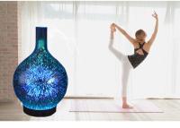 China 3D Firework Glass Cover Humidifier Ultrasonic Air Aroma Difuser Essential Oil Diffuser for sale