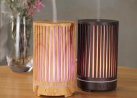 China Household Colorful Hollow Wood Grain Humidifier 200ML Silent Diffuser Machine Ultrasonic Atomizer for sale