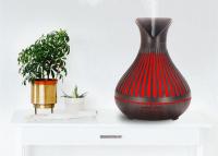 China 400ml Essential Oil Aroma Humidifier Vase Mini Hollow Wood Grain Aroma Diffuser for sale
