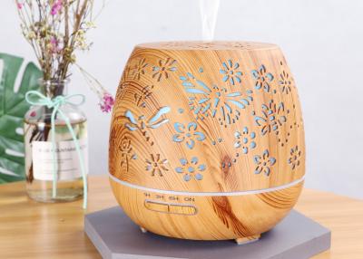 China 400ML Cool Mist Butterfly Flower Wood Grain Aroma Diffuser Spa Humidifier for sale