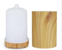 China 200ml Wood Grain Aroma Diffuser Essential Oil Humidifier With LED Lights for sale