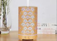 China 200ml Home Wood Grain Sunflower Lantern Ultrasonic Essential Oil Spray Humidifier for sale