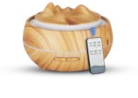 China 400ML Mountain View Wood Grain Hollow Aroma Humidifier For Bedroom for sale