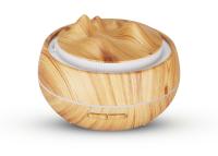 China 400ML Mountain View Wood Grain Hollow Aroma Humidifier For Bedroom for sale