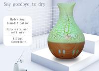 China 130ml Mini USB Vase Shape Essential Oil Diffuser Wooden Ultrasonic Aromatherapy Diffuser for sale