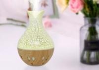 China 130ml Mini USB Vase Shape Essential Oil Diffuser Wooden Ultrasonic Aromatherapy Diffuser for sale