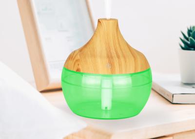 China 300ML USB Air Humidifier Aroma Diffuser Wood Grain Oil Mini Sprayer Humidifier 7 LED Light for sale