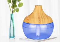 China 300ML USB Air Humidifier Aroma Diffuser Wood Grain Oil Mini Sprayer Humidifier 7 LED Light for sale