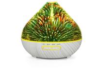 China 3D Glass Firework Pattern Aroma diffuser Ultrasonic essential oil Humidifier air purifier for sale