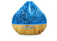 China 3D Glass Firework Pattern Aroma diffuser Ultrasonic essential oil Humidifier air purifier for sale