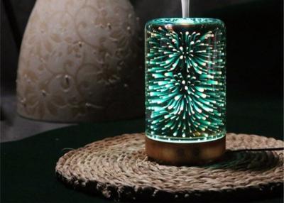 China 3D Glass essential oil Firework pattrens Timer Setting and Auto Shut off for Bedroom quiet humidifier for sale