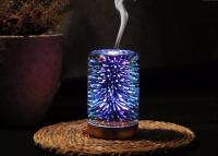 China 3D Glass essential oil Firework pattrens Timer Setting and Auto Shut off for Bedroom quiet humidifier for sale