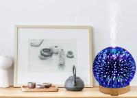 China 100ml Glass Diffuser 7 color light exquisite glass ball shape household aro matherapy machine for sale