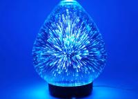 China 3d glass Aroma Diffuser fireworks ultrasonic cold fog humidifier essential oil aroma diffuser for sale