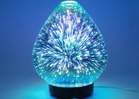 China 3d glass Aroma Diffuser fireworks ultrasonic cold fog humidifier essential oil aroma diffuser for sale