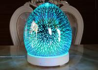 China 100ml  ultrasonic essential oil aroma diffuser hybrid humidifier with 3d effect glass shell for sale