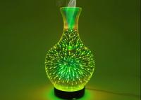 China Remote Humidification 3D Firework Glass Essential Oil Aroma Diffuser 7 LED Color Night Light for sale