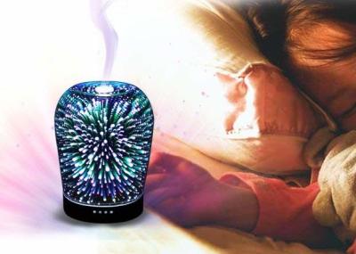 China 100ml 3D Glass Air Humidifier Purifier Aroma Diffuser Luminous Bedside Lamp Ambient Light for sale