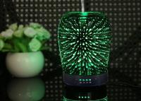 China 100ml 3D Glass Air Humidifier Purifier Aroma Diffuser Luminous Bedside Lamp Ambient Light for sale
