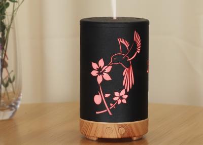 China 100ml Black Metal Cooper Mist Essential Oils Diffuser,Cool Water Air Humidifier with 7 color led chang for sale