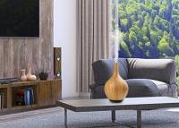China 100ml Aromatherapy Essential Oil Cool Mist Ultrasonic Air Humidifier Oil Diffuser Wood Grain Diffuser for sale