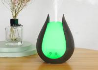 China 200ml Colorful LED Lamp Wood Grain Oil Diffuser Improve Sleep Quality Modern Craft for sale