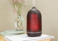 China Small Woodgrain Home Aroma Diffuser Ultrasonic Air Humidifier With LED Lamp for sale