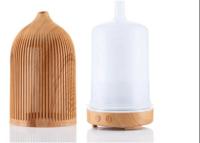 China 200ml Wood Grain Ultrasonic Aromatherapy Essential Oil Diffuser With 7 LED Colors Light for sale