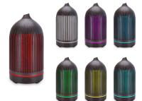 China 200ml Wood Grain Ultrasonic Aromatherapy Essential Oil Diffuser With 7 LED Colors Light for sale